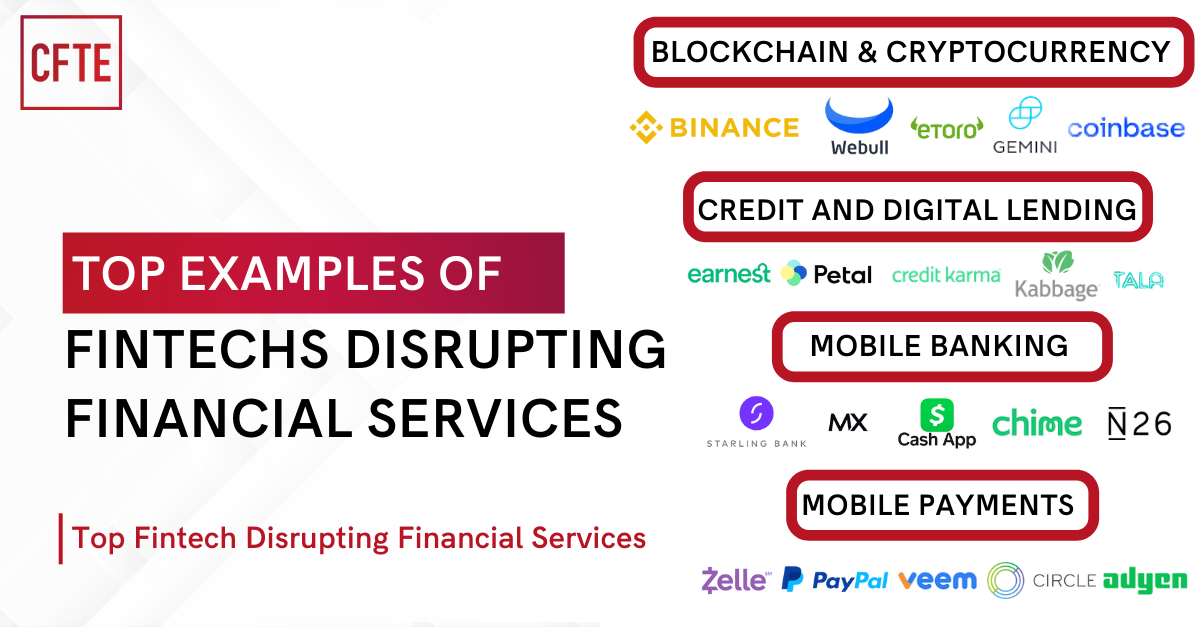 Top Examples of Fintechs Disrupting Financial Services - CFTE