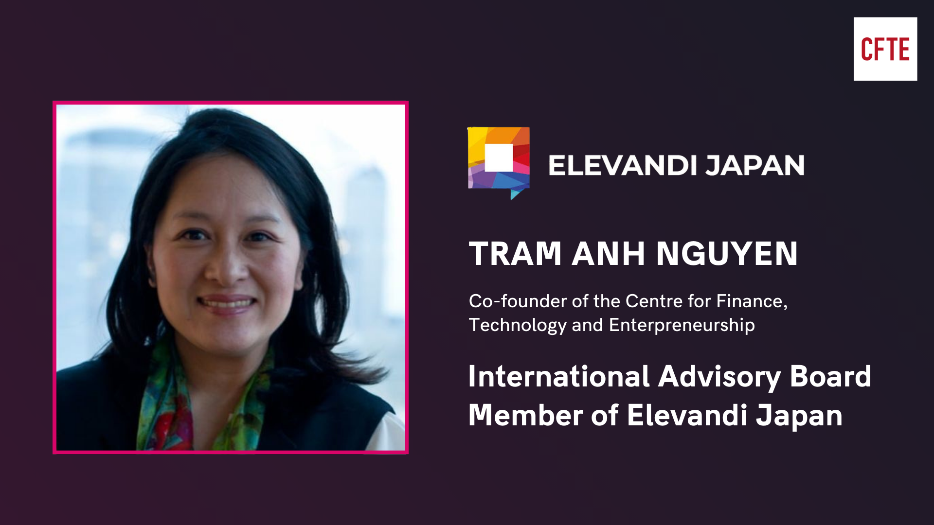 Tram Anh Nguyen joins the Advisory board of Elevandi in Japan - CFTE