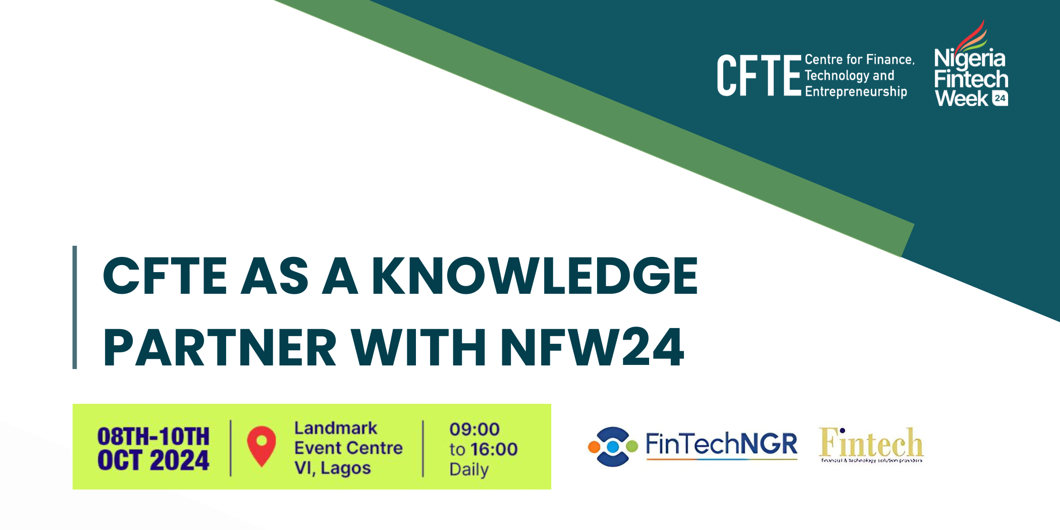 CFTE as a Knowledge Partner at Nigeria Fintech Week 2024 - CFTE